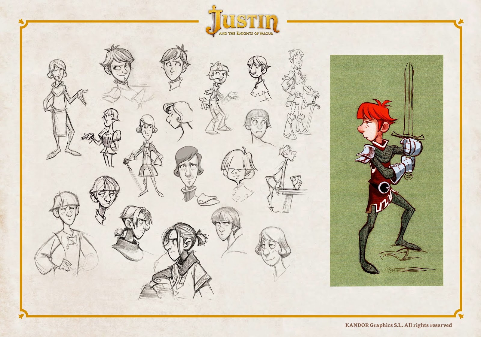 OSOKARO: JUSTIN AND THE KNIGHTS OF VALOUR IV: JUSTIN CHARACTER DESIGN