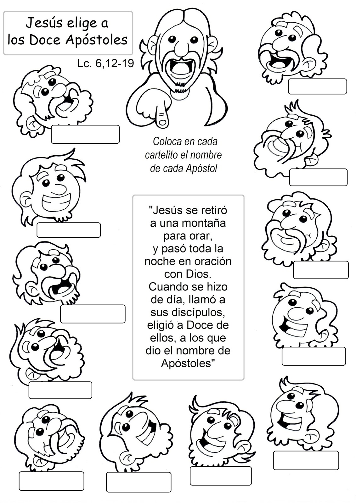 El Rincón de las Melli: Jesús elige a los Doce Apóstoles