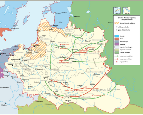 Historia Polski: Wojna polsko-rosyjska 1654-1667