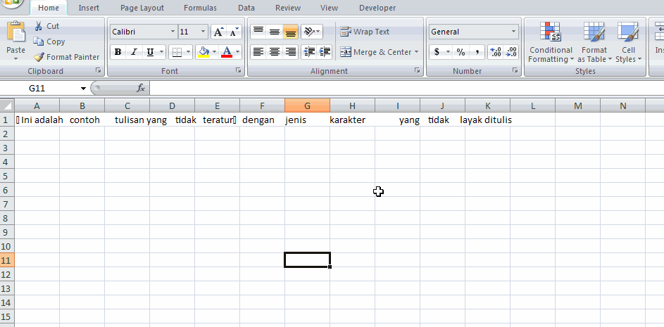 Cara Merapikan Tulisan [Teks Dan Menghilangkan Karakter Asing] di Excel