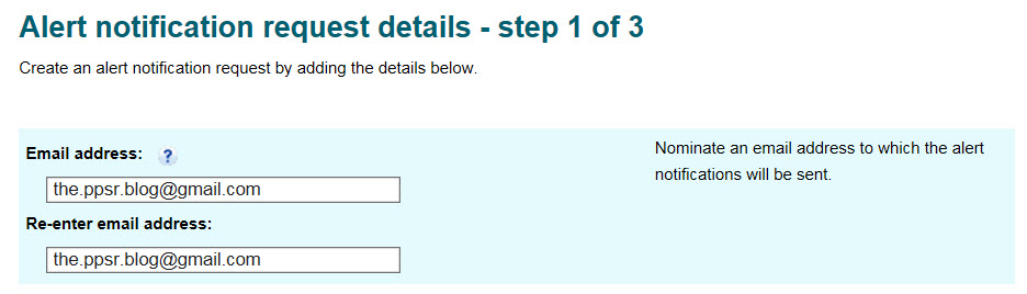 PPSR - Personal Property Securities Register: Set up a PPSR Alert