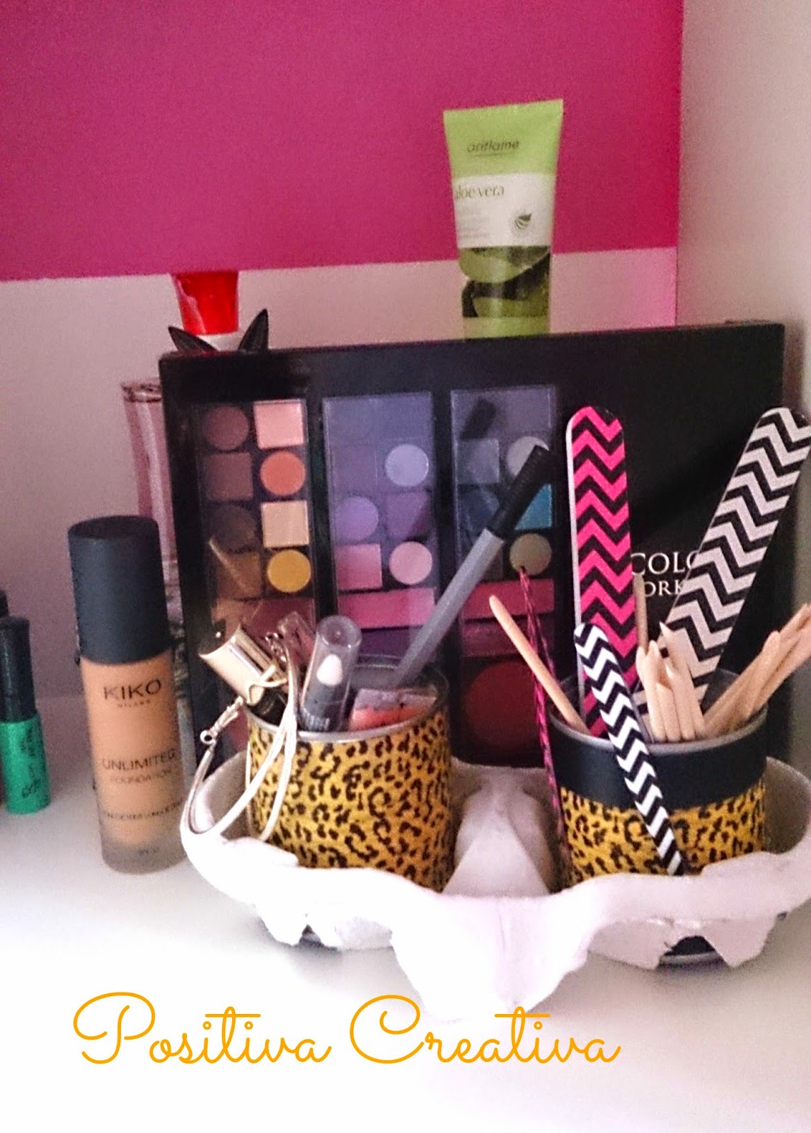 Positiva Creativa: Cómo hacer un organizador de maquillaje con ...