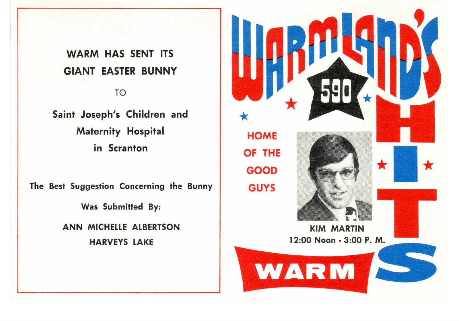 Classic Top 40 Radio: WARM Scranton PA music survey 4-11-71