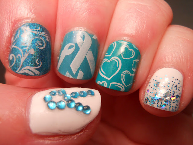 The Polished Momma: PCOS Awareness Nails.