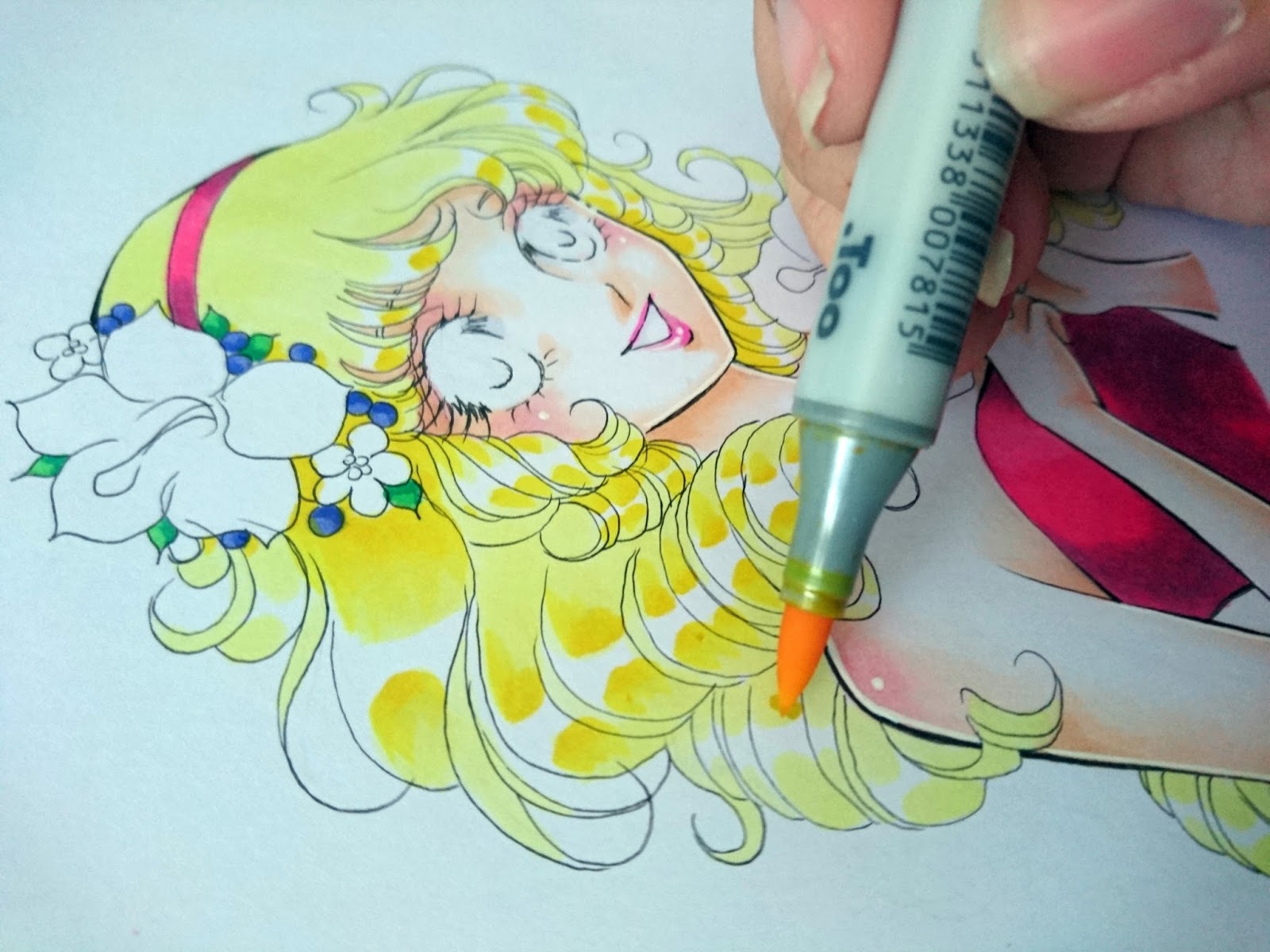 Copic Marker Europe: Tutorial, how to colour classic shojo manga style ...
