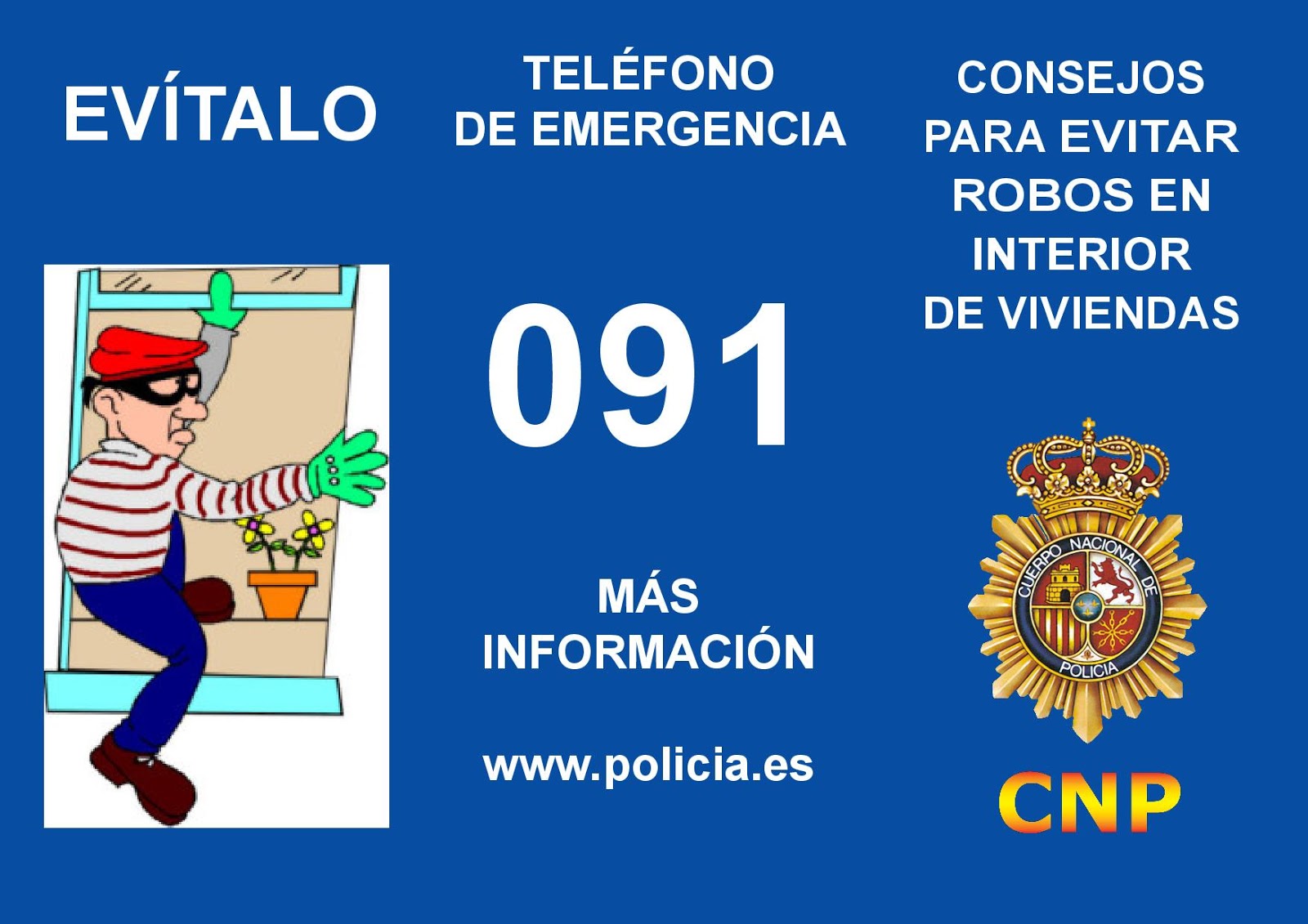La Policía Nacional distribuye un tríptico para prevenir robos en ...