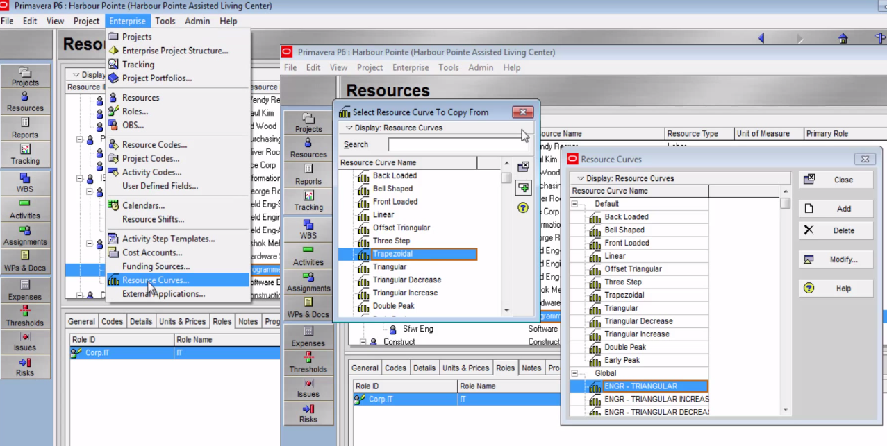 Primavera P6 Tutorial : Chapter 2.3 : Resources, Codes and Roles