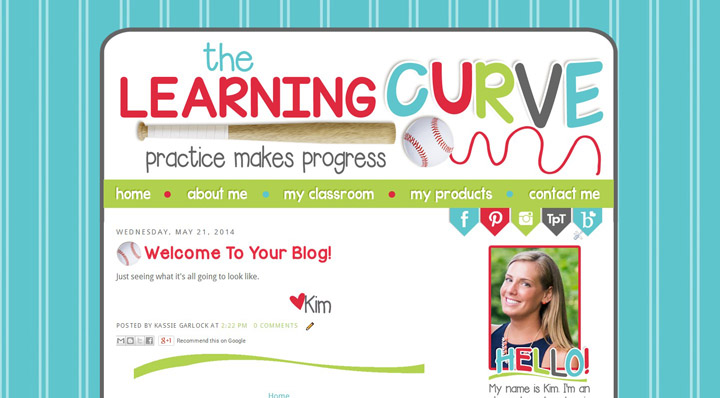 The Learning Curve | blog design | Designs By Kassie