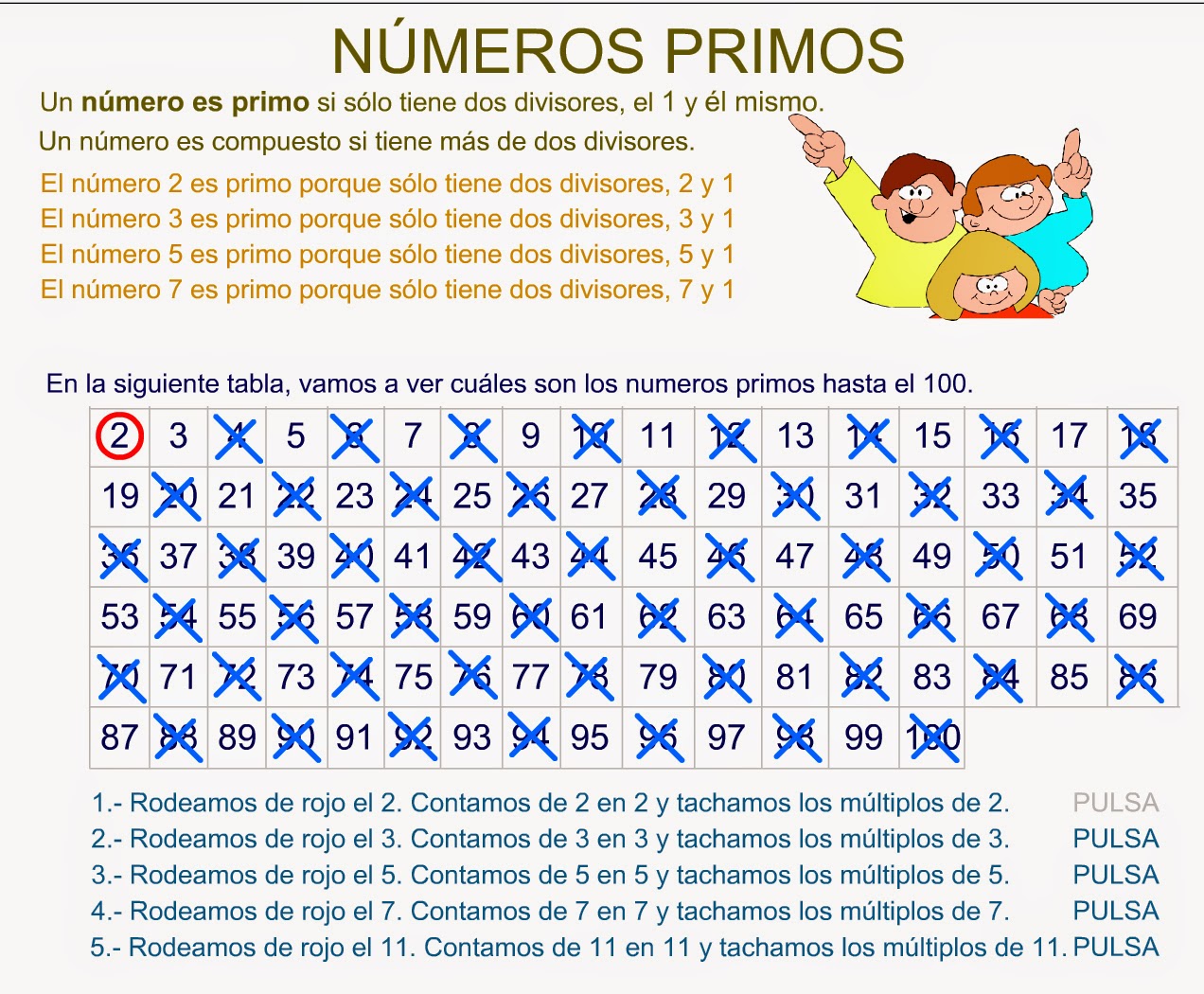 MATEMÁTICAS de 5º y 6º de Ed. Primaria: Números primos y compuestos.