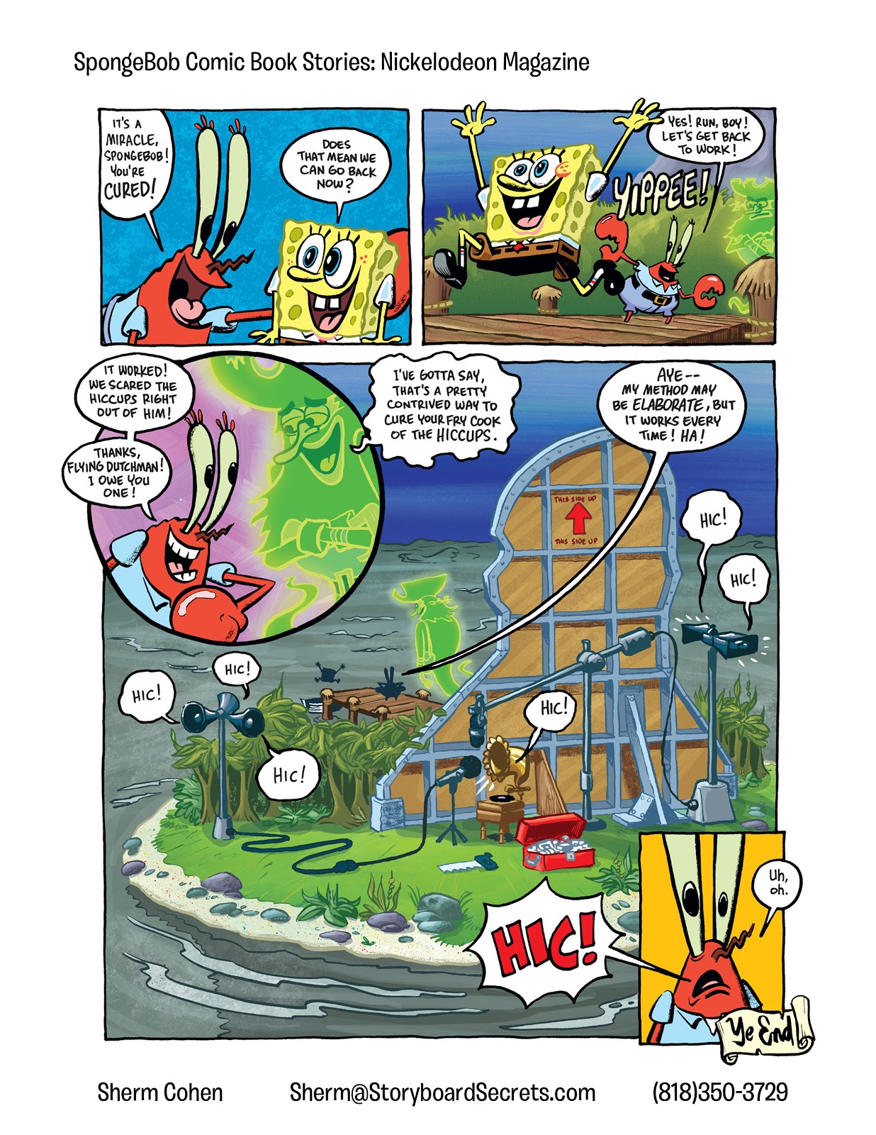 Sherm Cohen Storyboard Artist: SpongeBob Comics