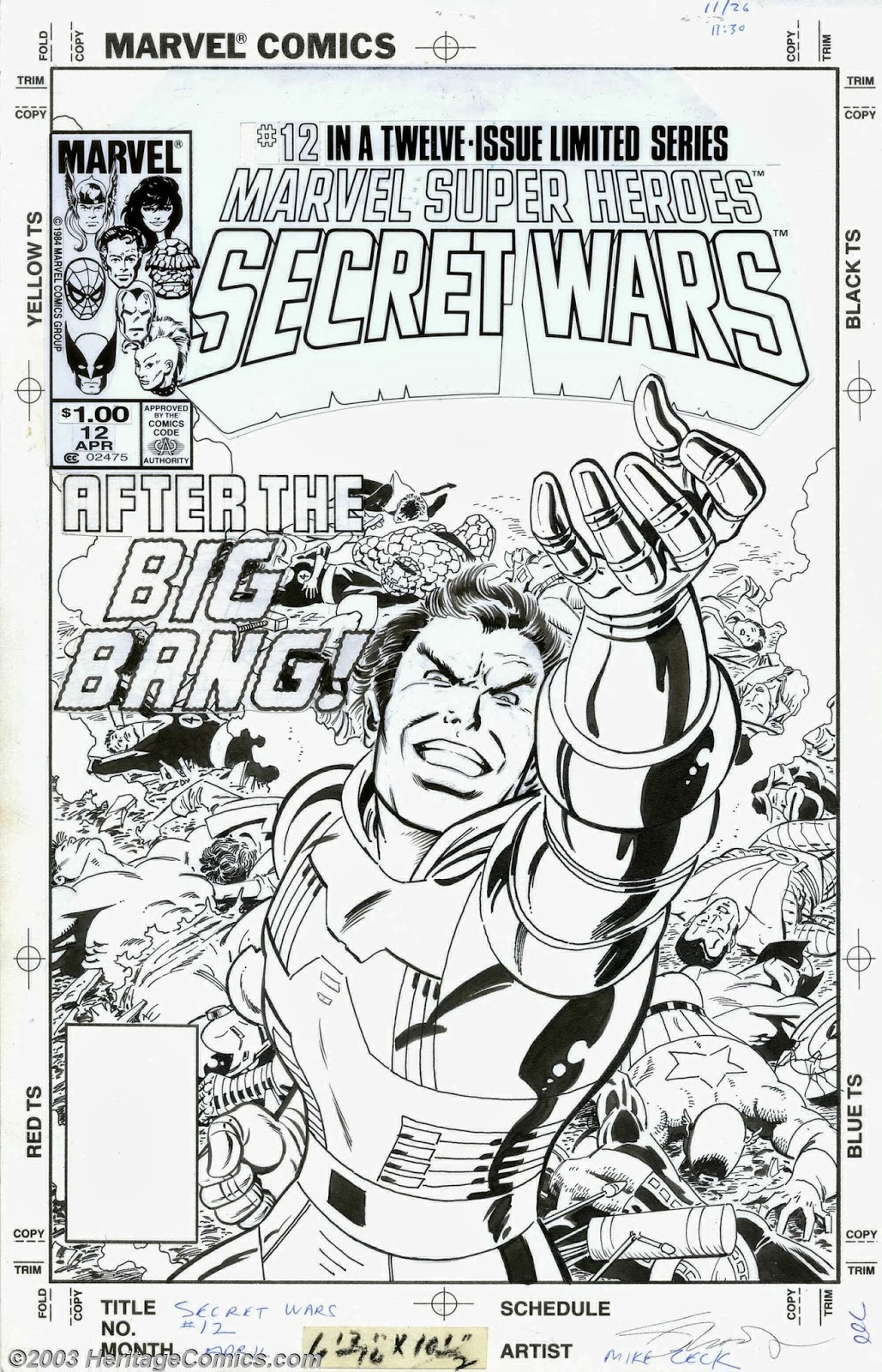 Marvel Comics of the 1980s: 1984 - Anatomy of a Cover - Secret Wars #12