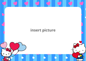 Hello Kitty PNG Frame04 - Printable PNG Frames | Cartoon Character PNG ...