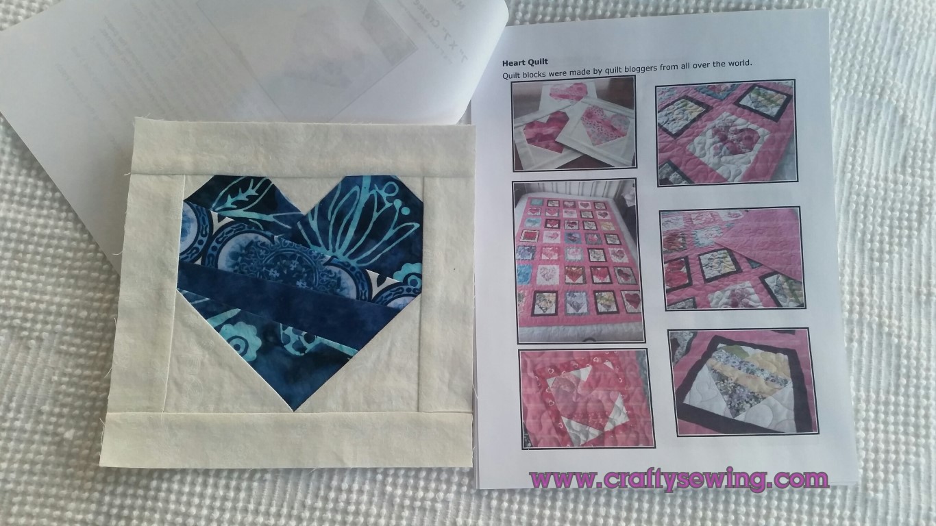 Crafty Sewing & Quilting: Free Crazee Patch Paper Pieced Heart