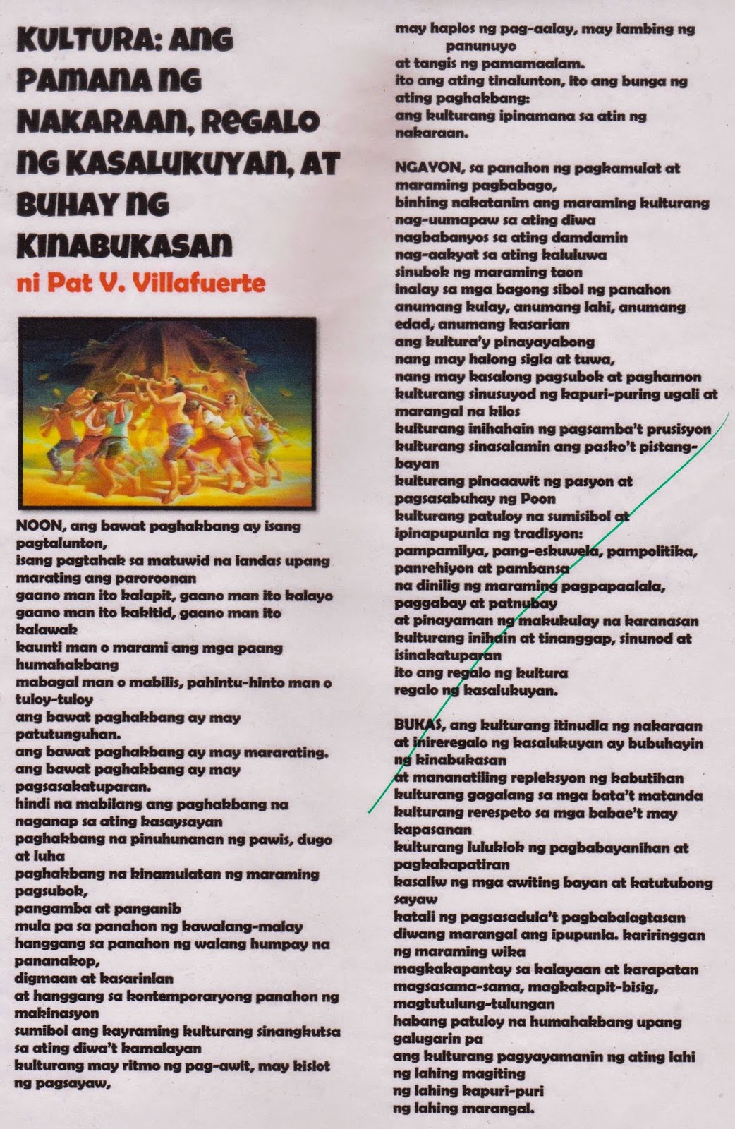 BLOGBOOK!: Kultura: Ang Pamana ng Nakaraan, Regalo ng Kasalukuyan, at ...