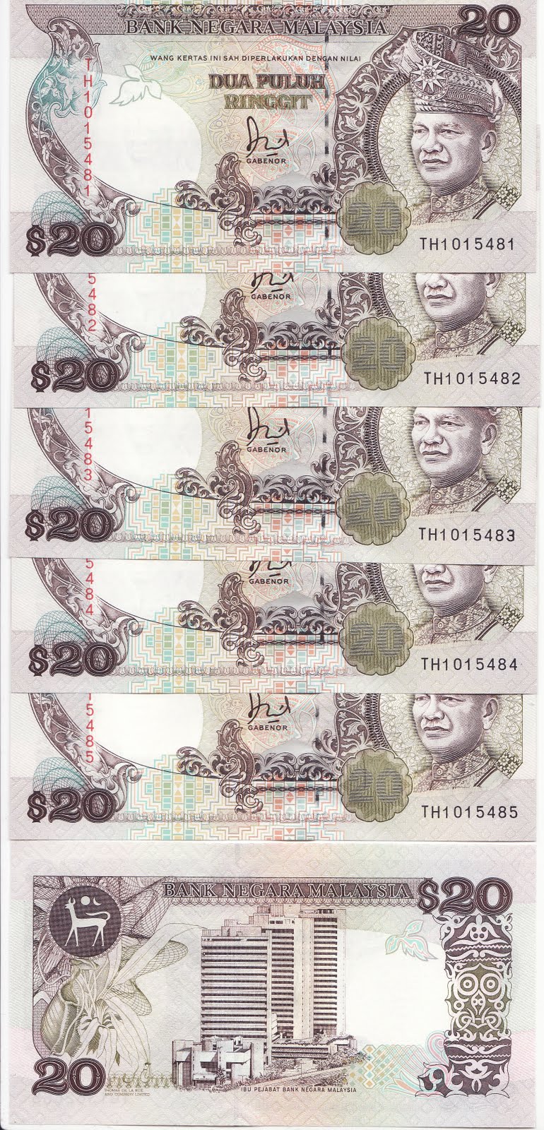 Randhawa's Bank Notes And Collectibles: Malaysia RM 20 Jaffar Signature ...