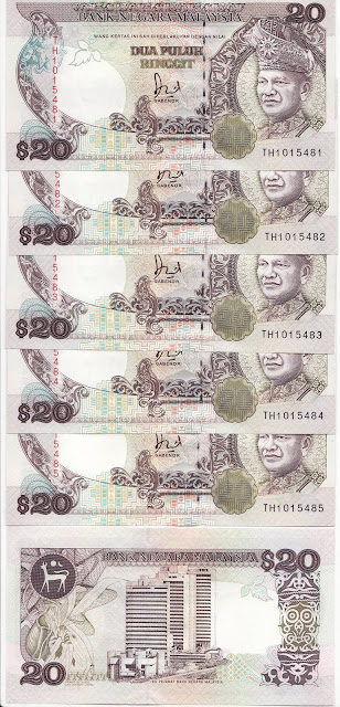 Randhawa's Bank Notes And Collectibles: Malaysia RM 20 Jaffar Signature ...