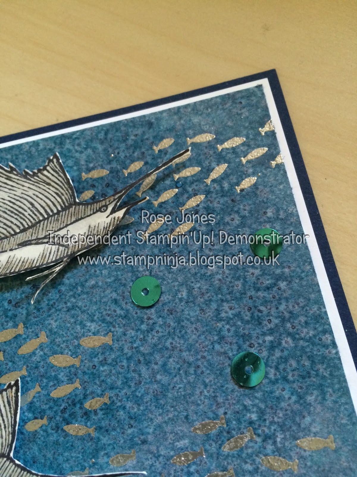 Stamp Ninja: From Land To Sea Swordfish Birthday Card