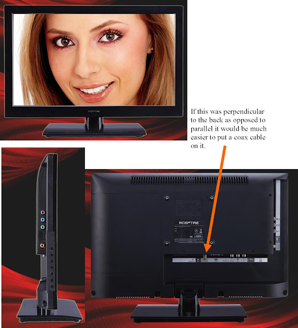 Sceptre E195BV-SHD 19" 720p 60Hz Class LED (1.93" ultra-slim) HDTV