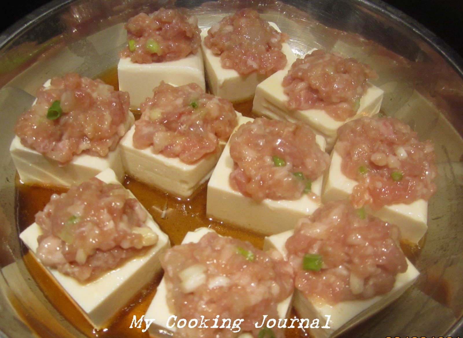 MummyLoveBlog: My Cooking Journal 7 - Steam Tofu with minced pork and prawn