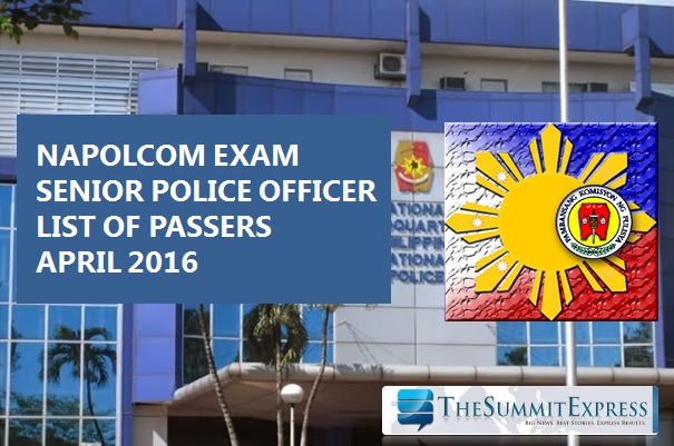 List of Passers: April 2016 NAPOLCOM Senior Police Officer Promotional ...