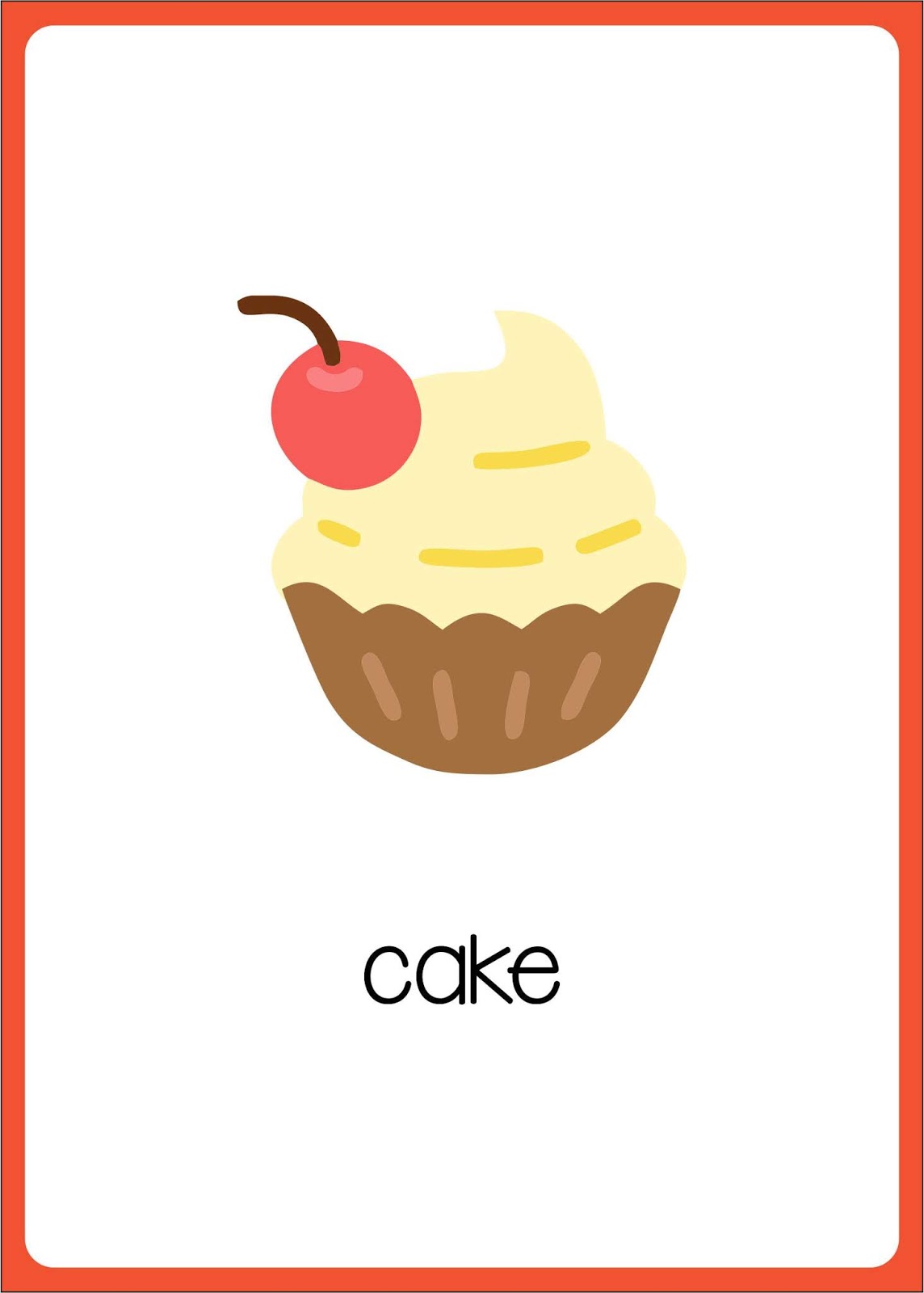 FOOD FLASHCARDS - BABY FIRST WORDS