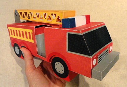 Needles 'n' Knowledge: 3d Fire Truck Box Construction Tutorial