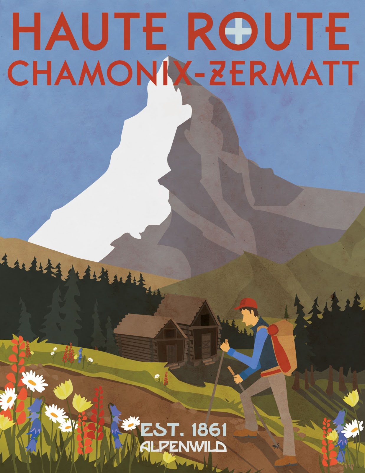 The Artful Wayfarings of Kelsey Carlson: Vintage Alps Travel Poster