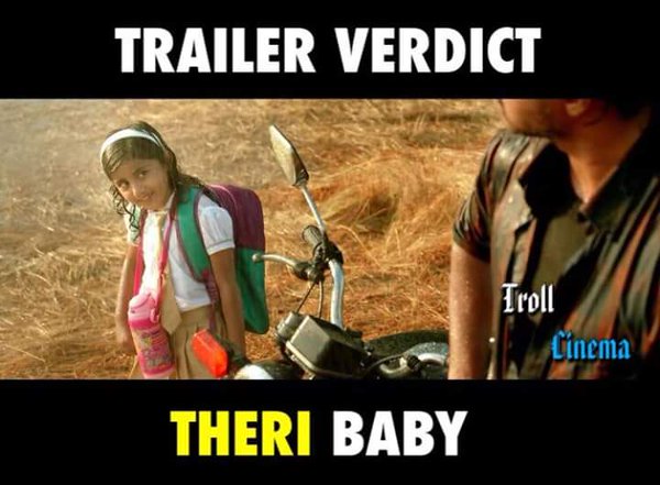 Theri Vijay Trailer Meme, Troll, Celebration And Fans Made Gallery ...