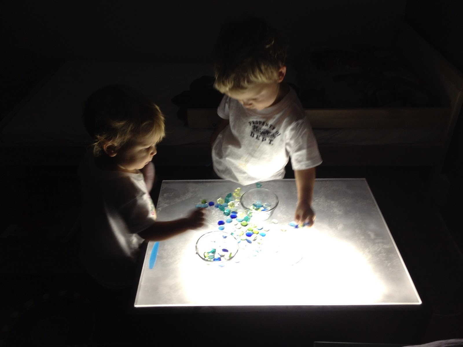 The whispers of birds: DIY Light table and sensory table