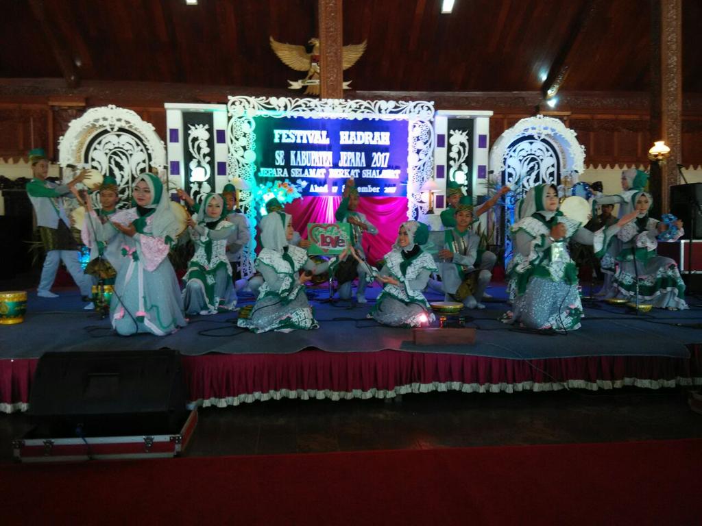 Festival Hadrah 2017 Se-Kabupaten Jepara di Pendopo | MWC NU Jepara