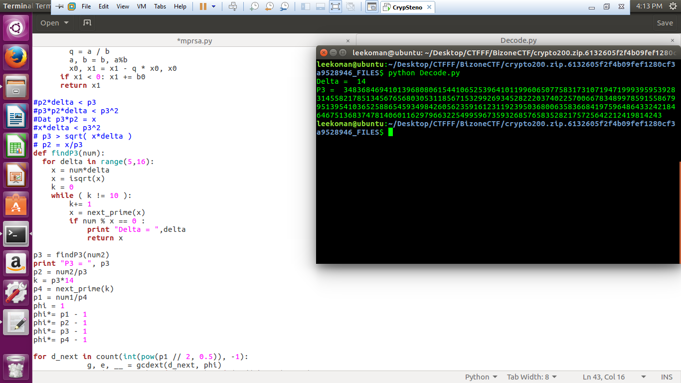 CTFZone - MPRSA Task write up