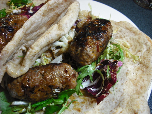 Foodycat: Lamb kofta wraps