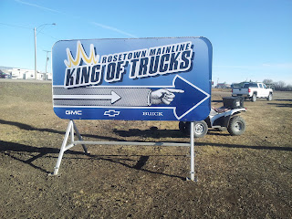 omecca custom graphic design: Double-Sided Ditch Sign