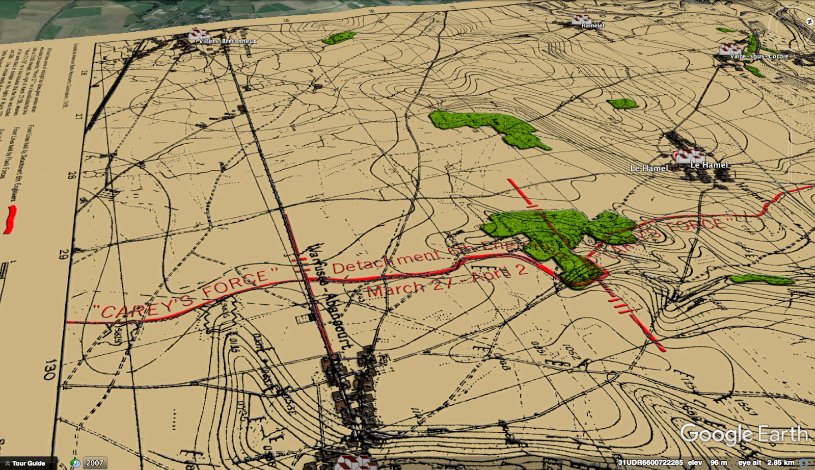 The Digital Military Historian: Somme Defensive map, WWI, 6th Engineers ...