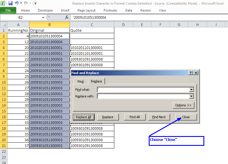 sharing: How To Remove Invalid Character Like Single Quotes