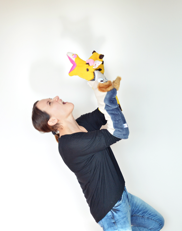 Żyrafa i Szakal - pacynki/ Giraffe and Jackal - puppets