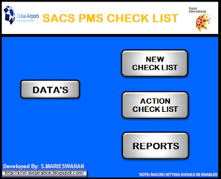 Excel Inspiration: PMS CHECK LIST