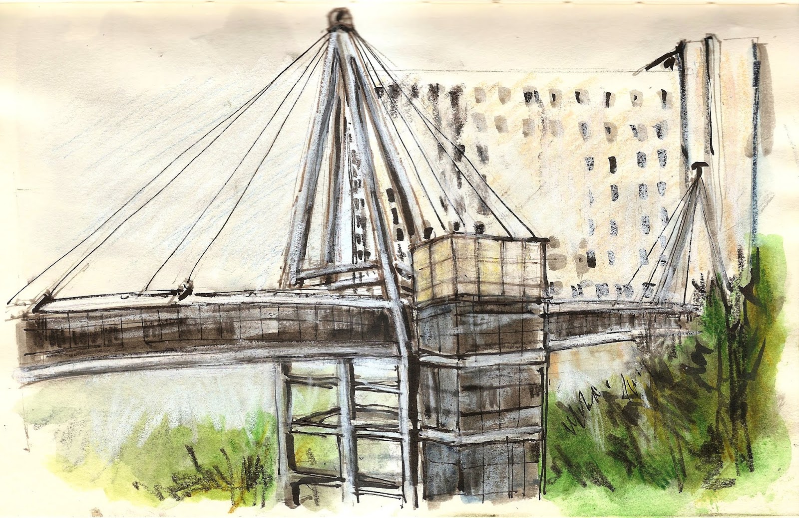 Urban Sketchers Portland: expecting clear views of Willamette River ...