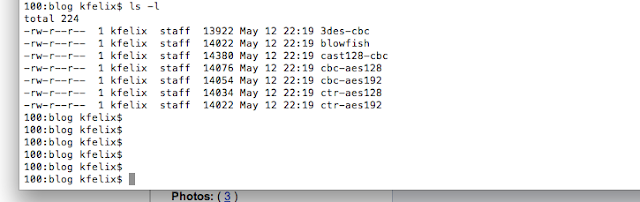 Ken Felix Security Blog: Cipher.types & CBC vrs CTR speed bakeoff