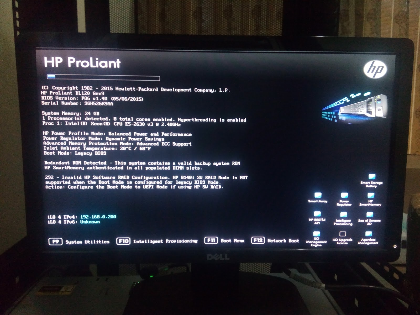 Setting ILO 4 di server HP DL120 G9