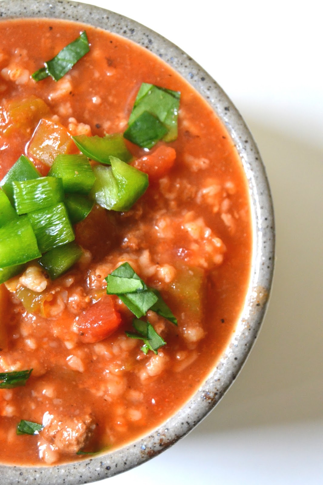 Vegetarian Stuffed Bell Pepper Soup | The Nutritionist Reviews