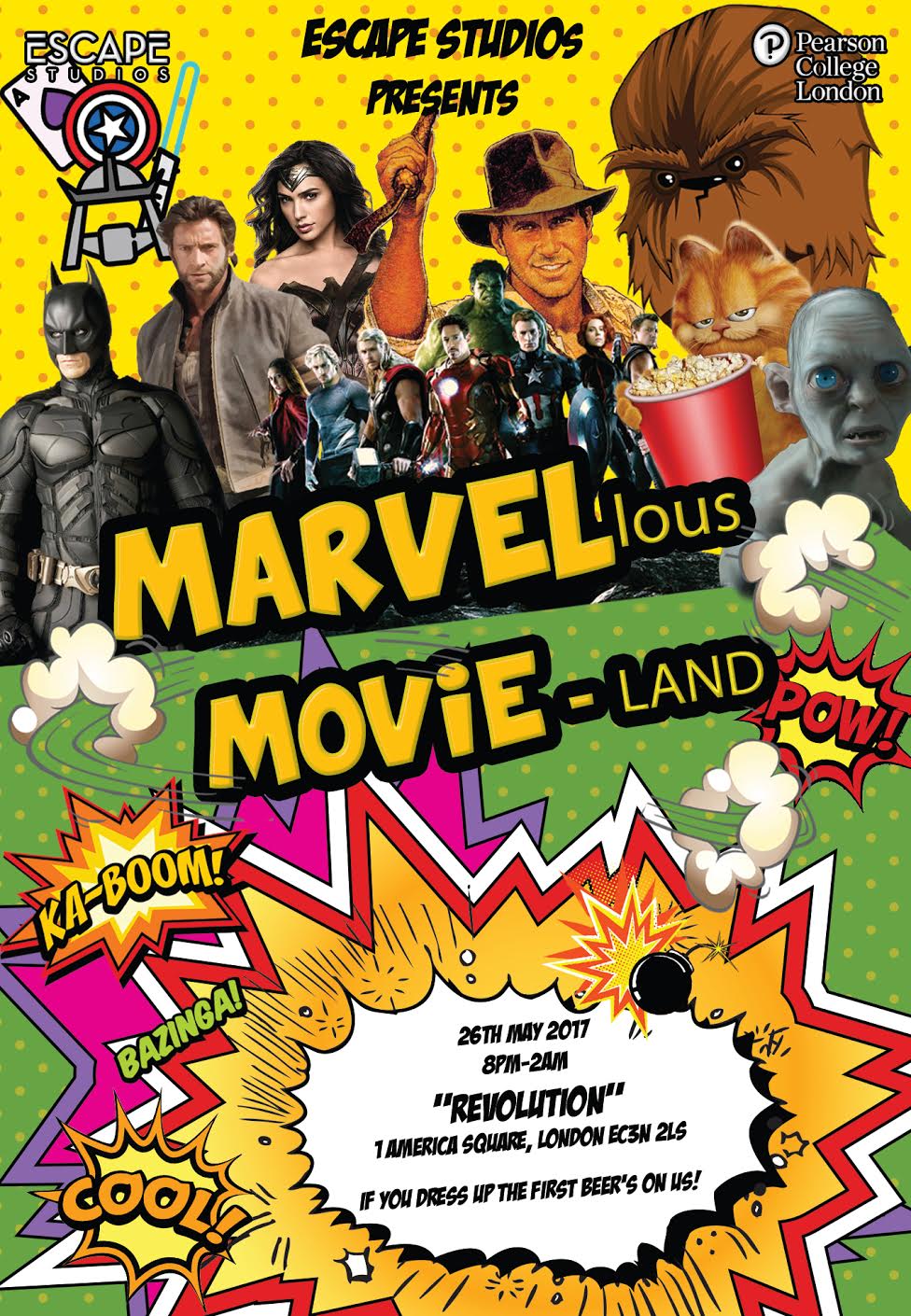 Escape Studios Animation Blog: Marvellous Movie Land Party Friday May 26