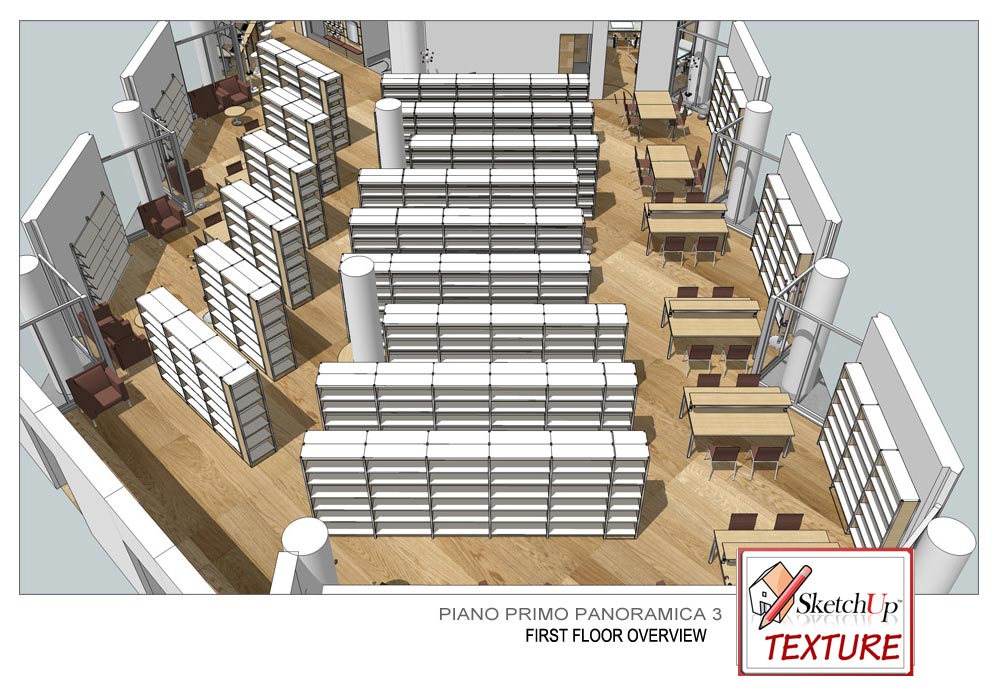 SKETCHUP TEXTURE: HOW TO DESIGN A PUBLIC LBRARY PART #2