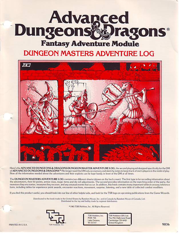 Quag Keep: AD&D Dungeon Masters Adventure Log, Resiliency
