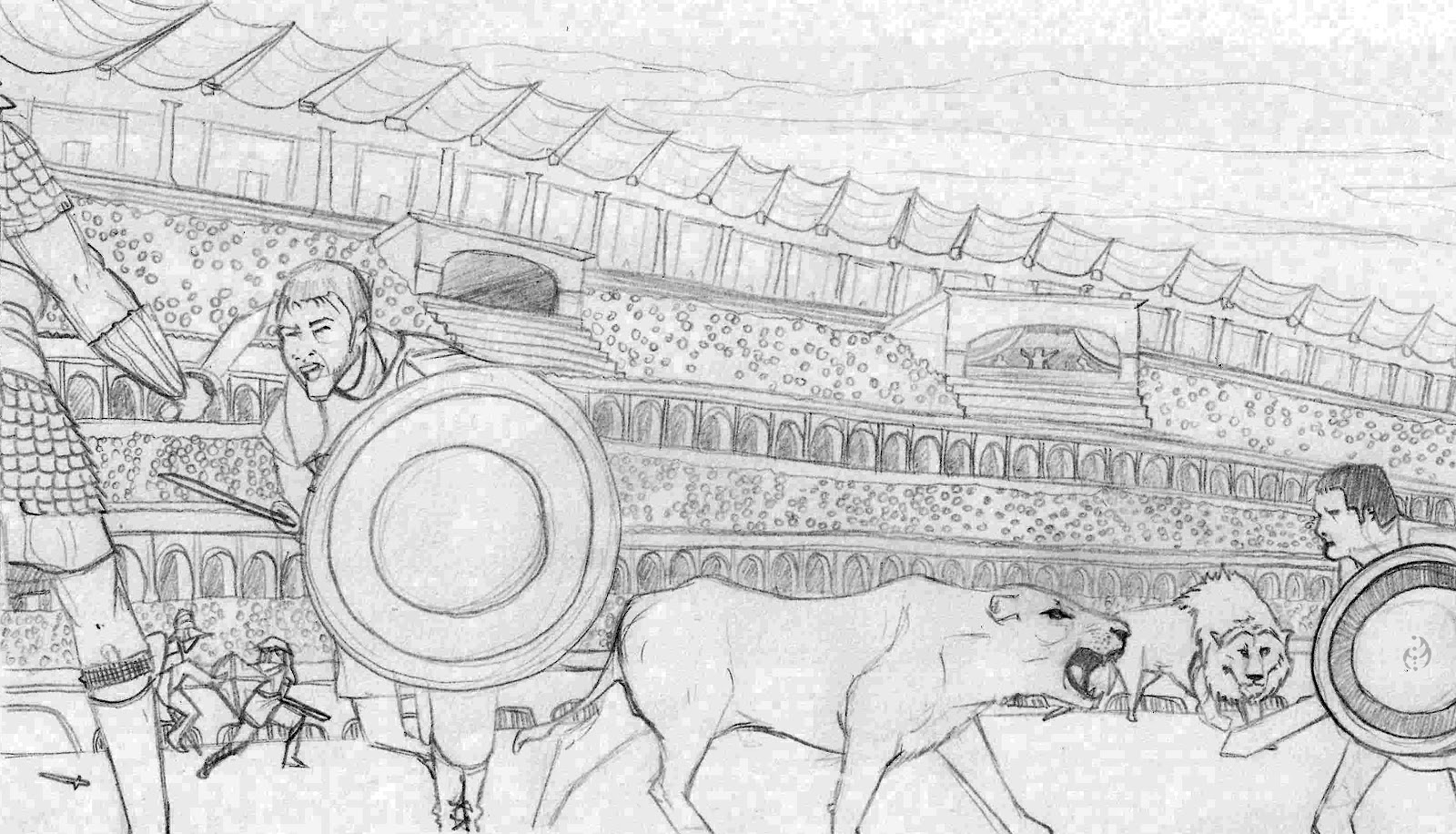 Alex Snowling: Illustrator and Model Maker: Gladiators, ready!