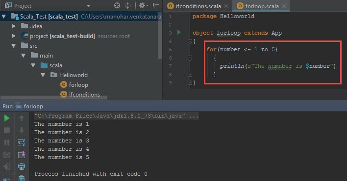 Share my learning's: 6)Scala programming constructs: for,while and do-while loop