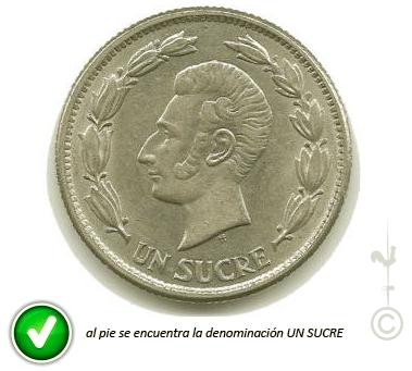 Numismática del Ecuador: Las monedas de un sucre desde 1937 a 1981.
