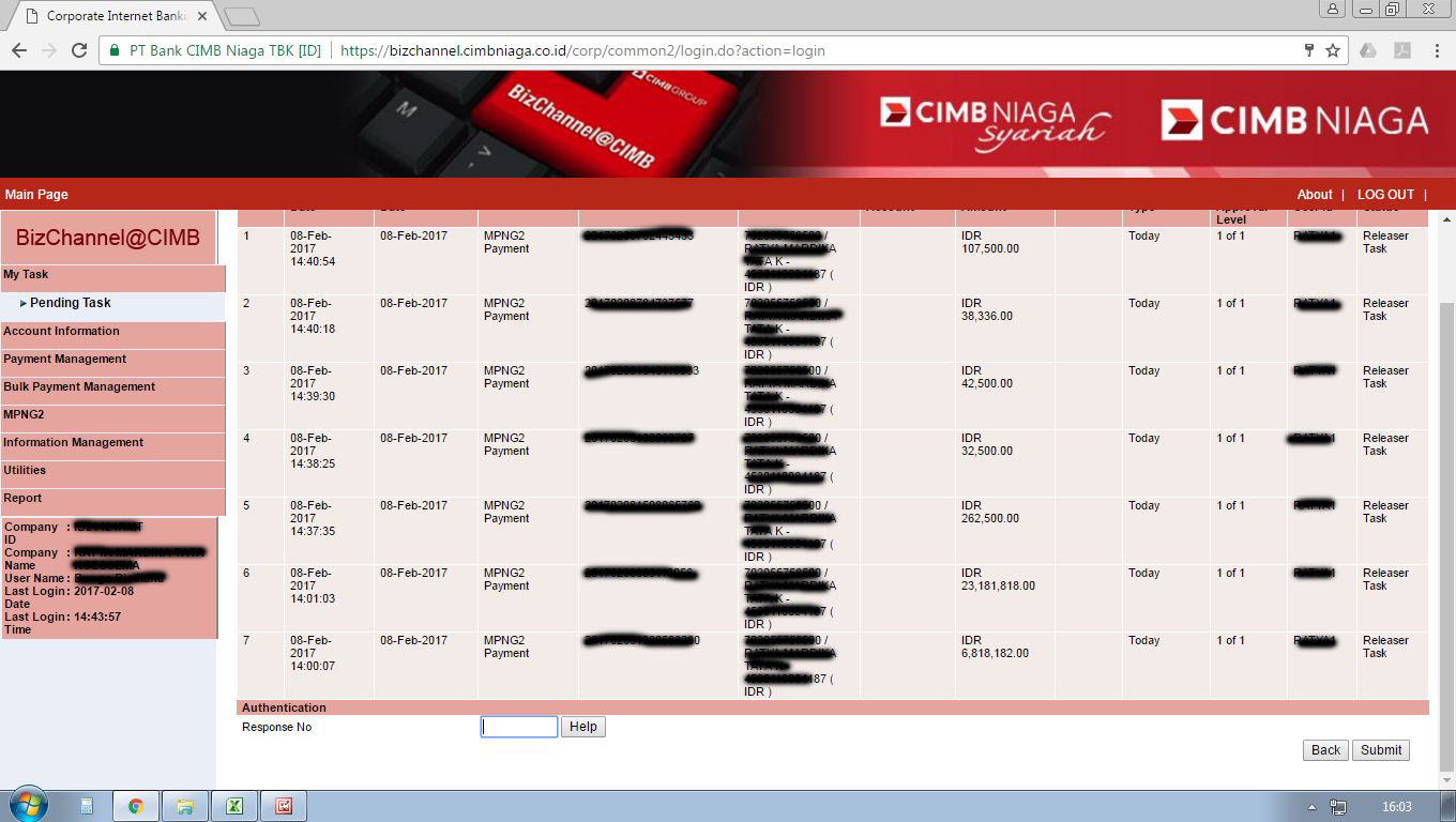 Setor Pajak dengan BizChannel di CIMB Niaga - Akuntansi Anak