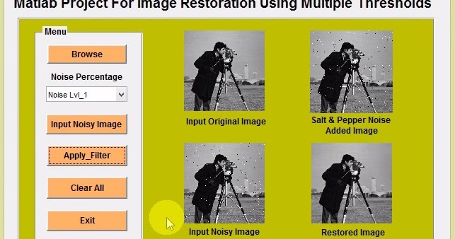 Matlab Project For Image Restoration Using Multiple Thresholds Full Source Code ~ Matlab Projects