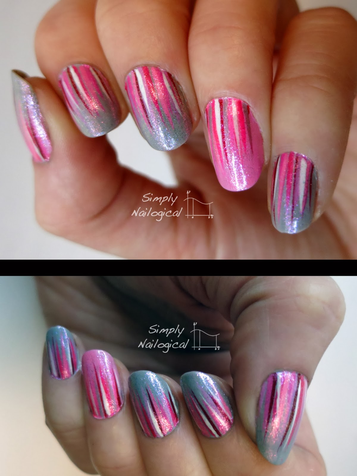 Simply Nailogical: Valentine's waterfall mani
